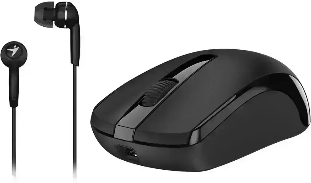 Genius Combo Wireless Mouse With Headset Mh-8100 - Black