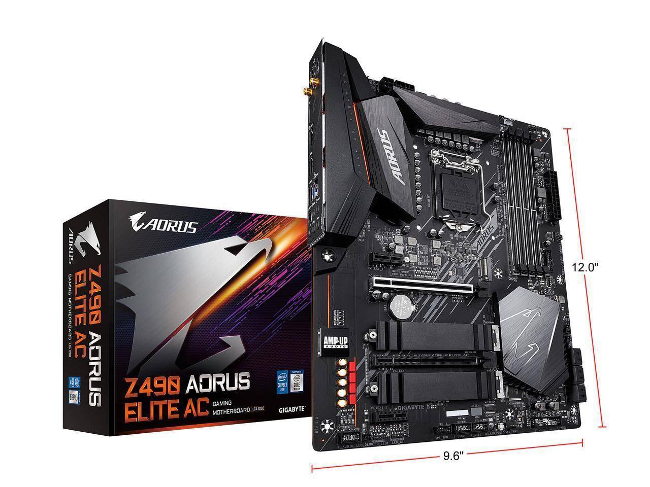 GIGABYTE Z490 AORUS ELITE AC LGA 1200 Intel Z490 ATX Motherboard with ...