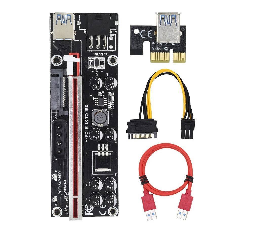PCIE Riser 009S PLUS with 8 capacitors