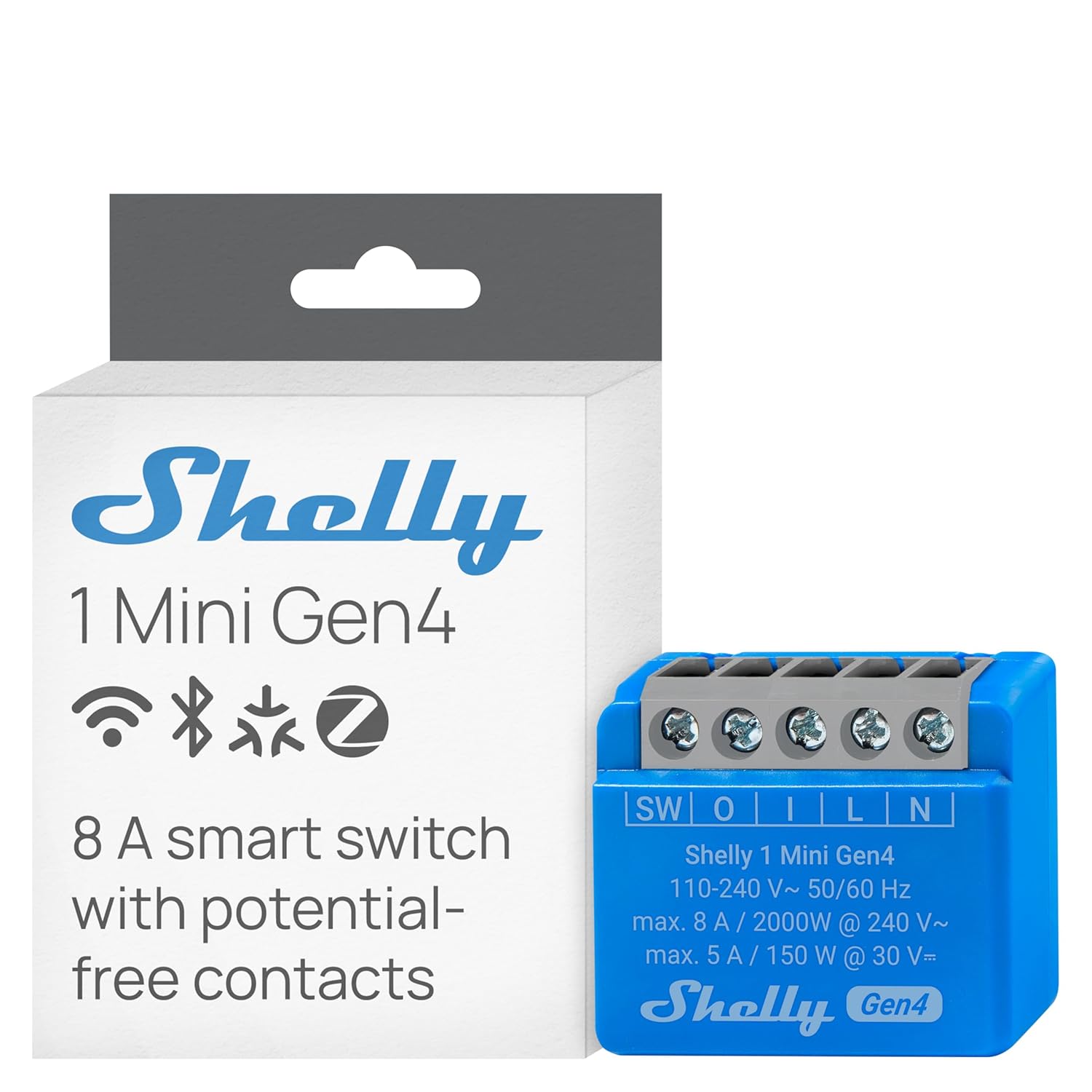 Shelly 1 Mini Gen4 Zigbee Smart Switch Matter WiFi Automated Garage ...